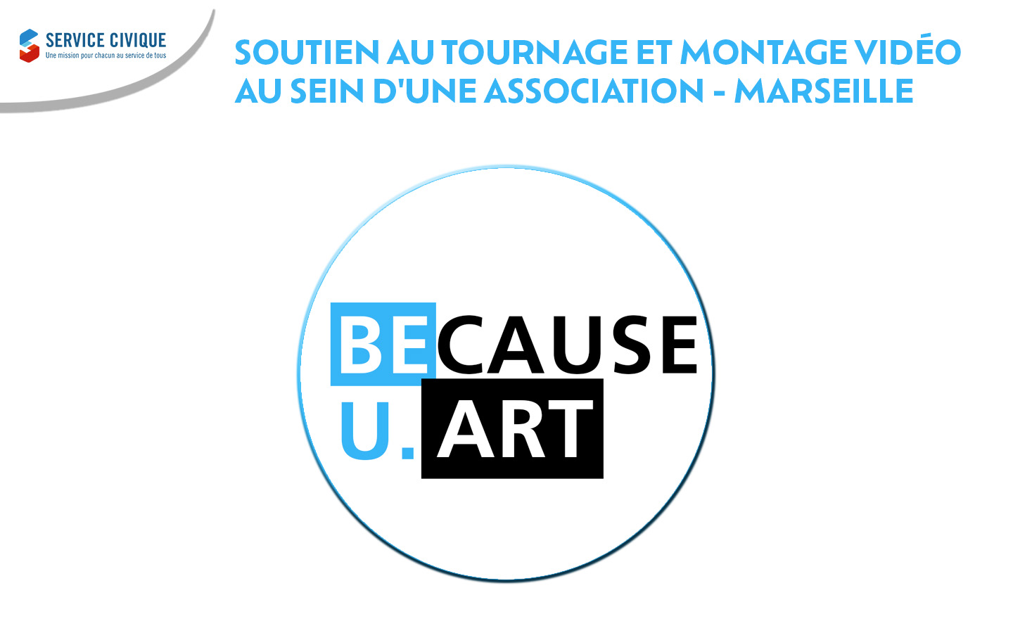 SOUTIEN AU TOURNAGE ET MONTAGE VIDÉO AU SEIN D'UNE ASSOCIATION ...